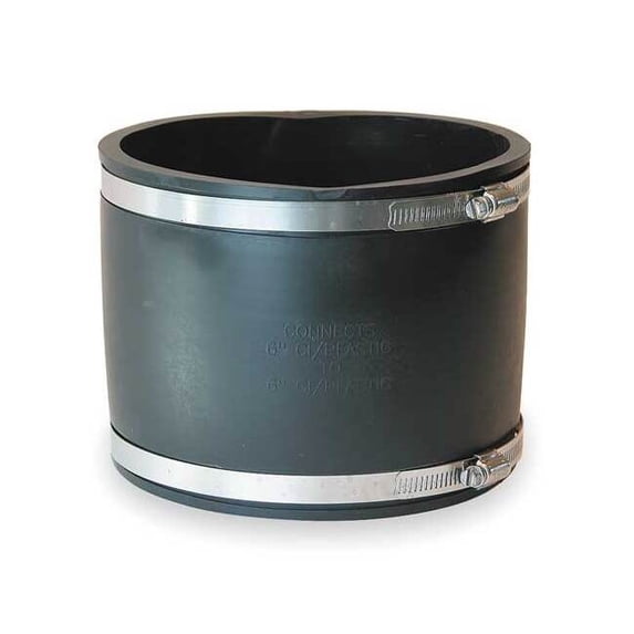 Fernco Schedule 40 6 in. Hub x 6 in. Dia. Hub PVC Flexible Coupling ...