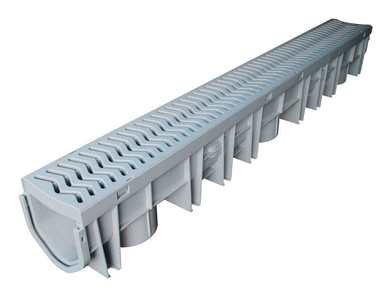 Fernco Storm Drain Plus 39-1/2 in. Gray Polypropylene Rectangle Channel ...
