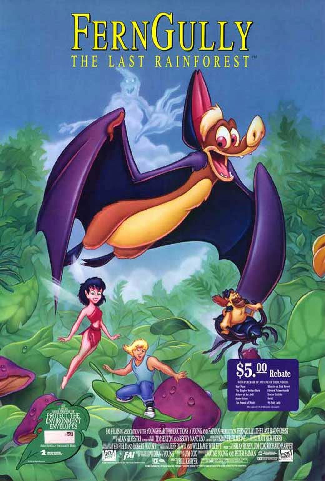 Ferngully: The Last Rain Forest - movie POSTER (Style C) (27" x 40 ...