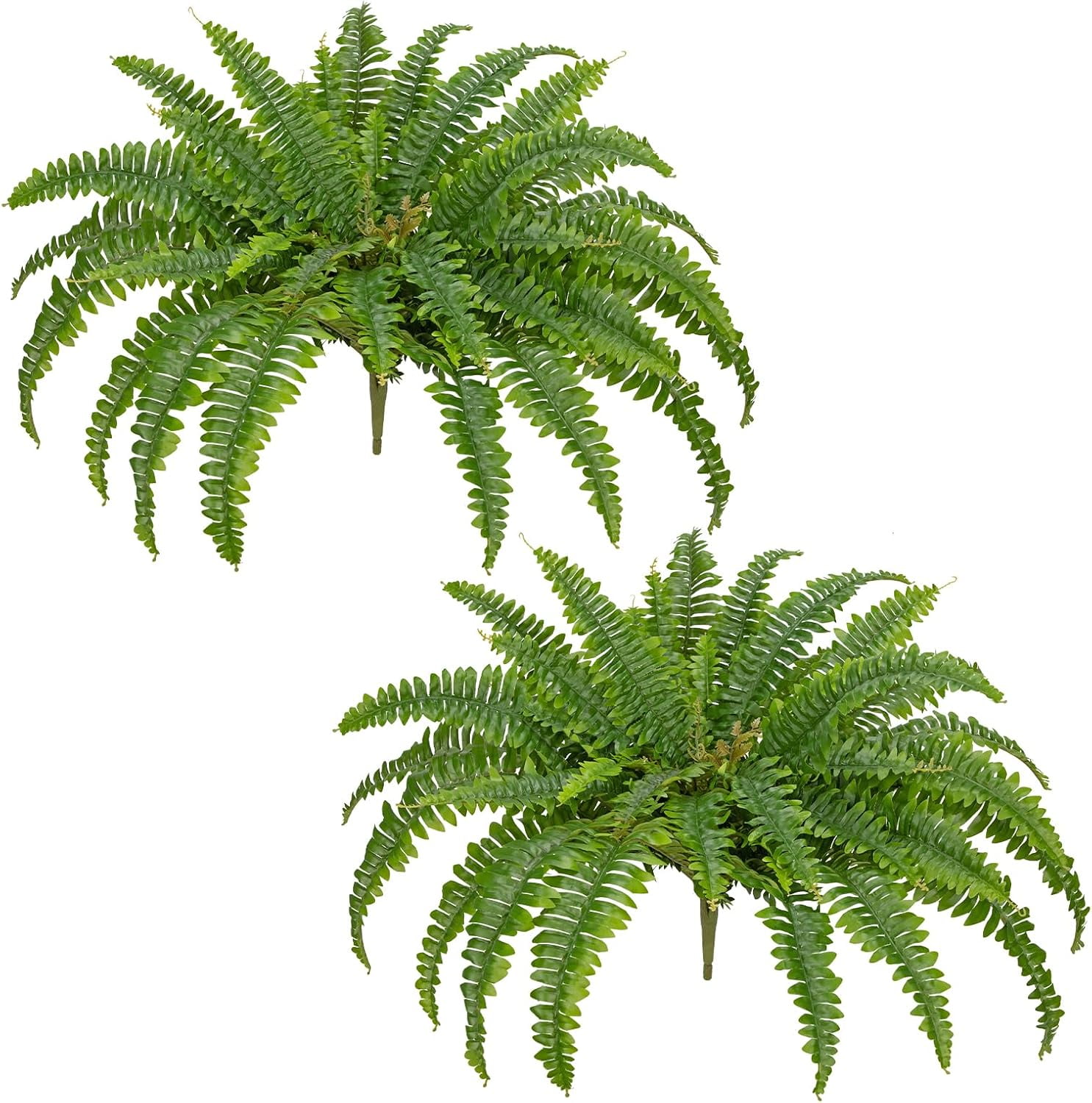 Ferns Artificial Plants 2 Pack Faux Ferns for Outdoor Planter Large ...