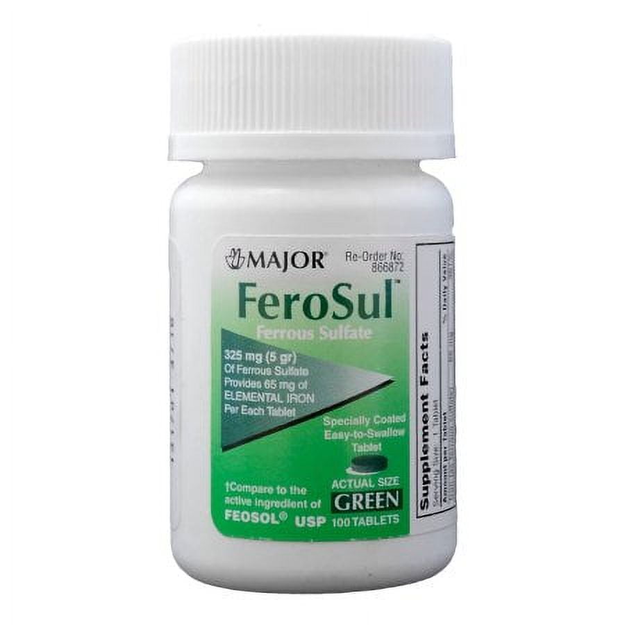 FeroSul Mineral Supplement Iron 325 mg Strength Tablet 100 per Bottle ...