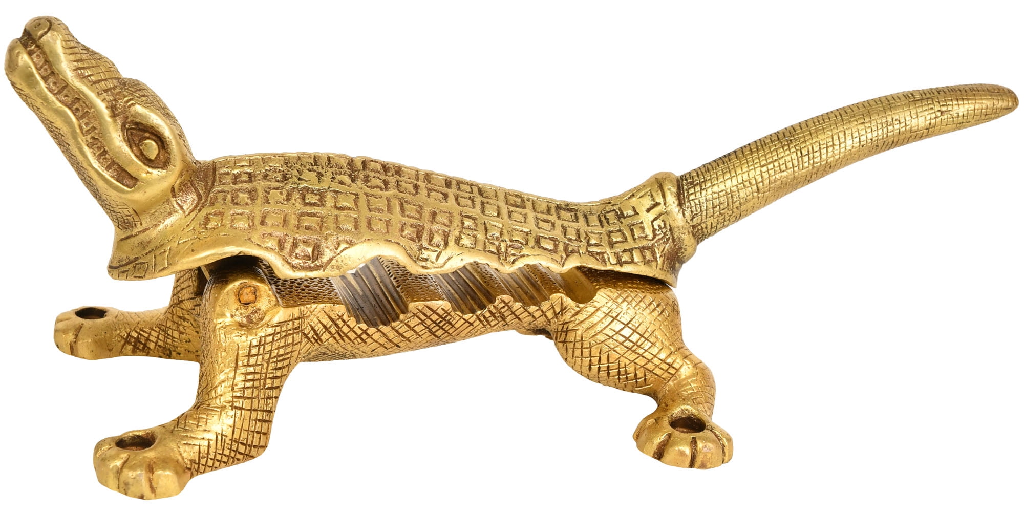 Ferocious Crocodile Knocker - Brass Statue - Walmart.com