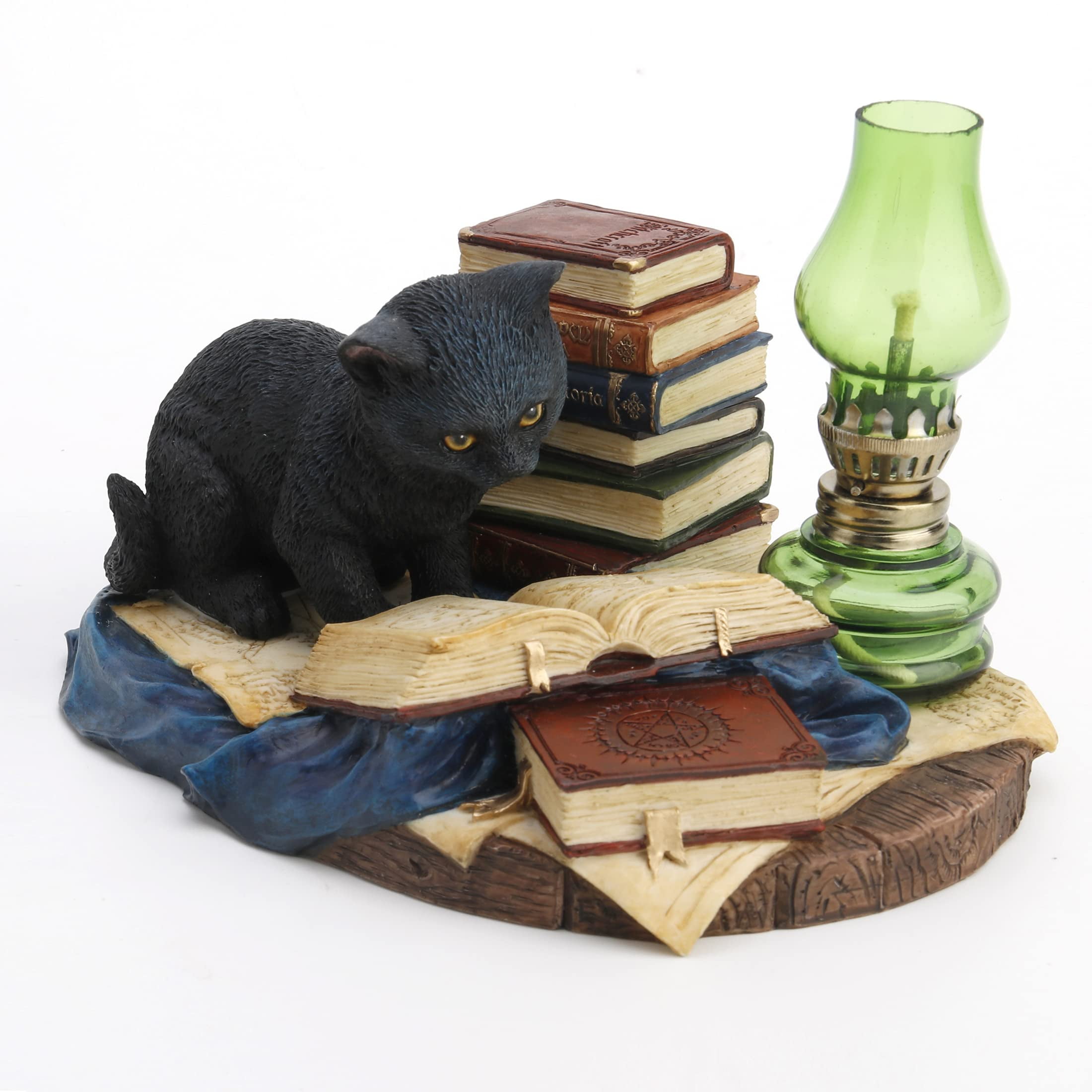 Veronese Design 4 1/2 Inch Ferocious Kitty Magician Oil Lamp ...