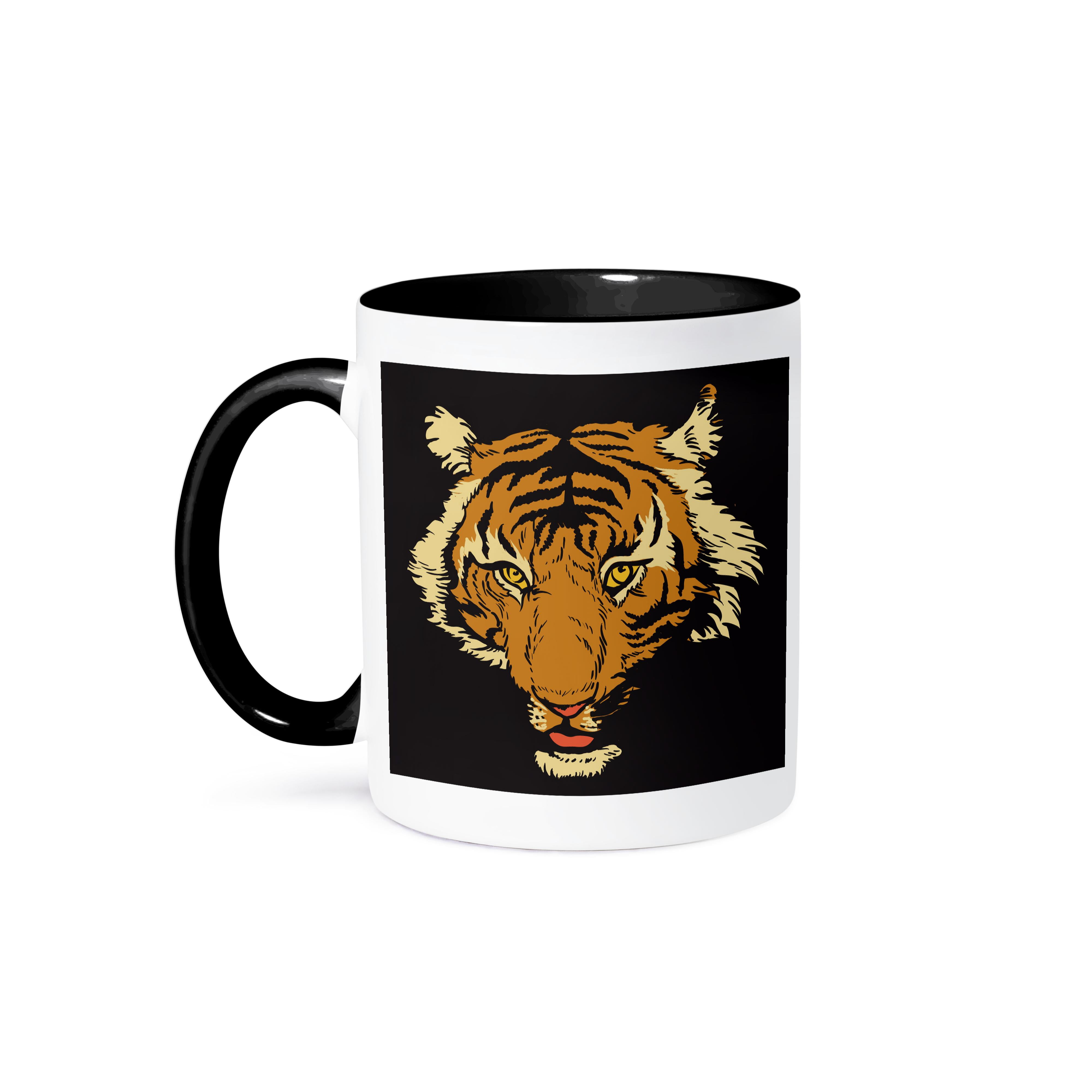 3dRose, Ferocious Realistic Tiger Face Vector Illustration Animal ...