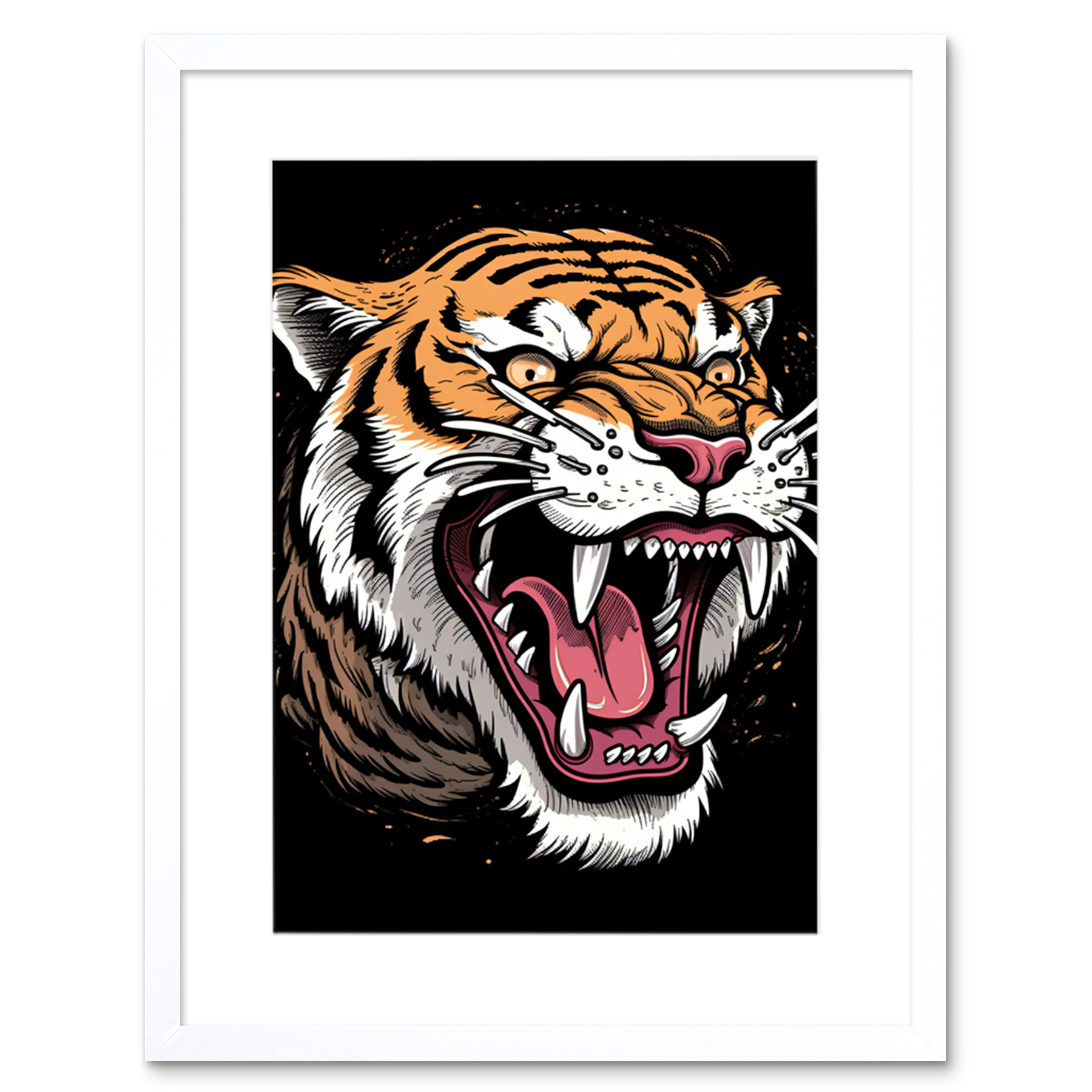 Ferocious Tiger Old School USA Tattoo Ink Body Art Rockabilly Americana ...