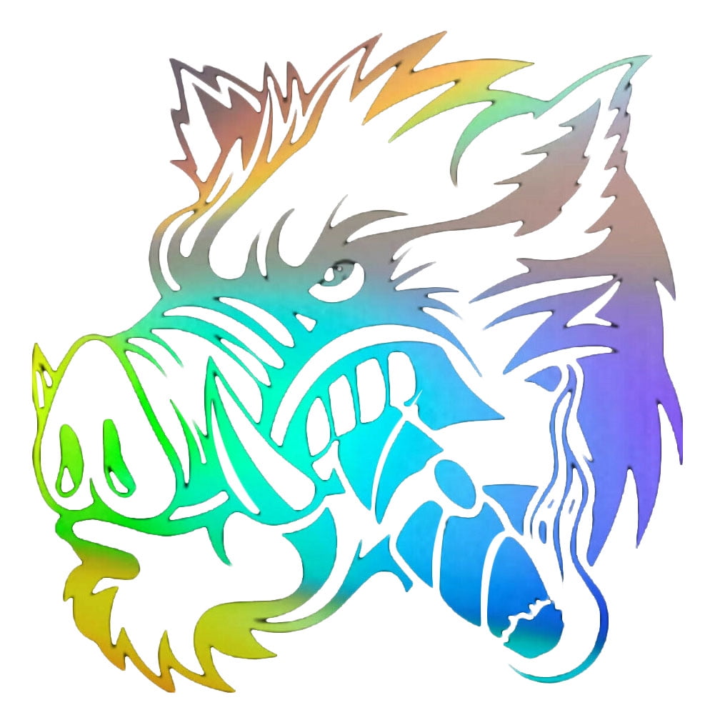 Ferocious Wild Boar Car Vehicle Body Window Reflective Decals Sticker ...