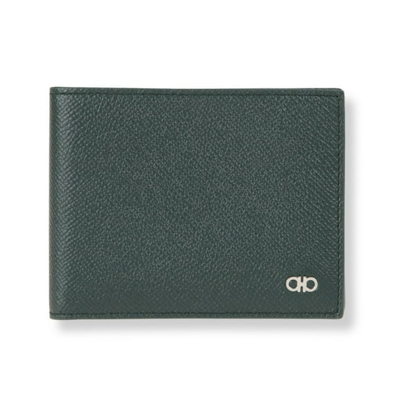 Ferragamo Men's Compact Micro Gancio Pattern Wallet Green - Walmart.com