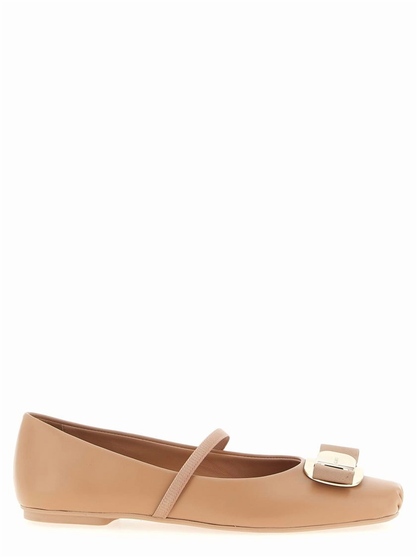 Ferragamo 'Zina' Ballet Flats Brown (Women's) - Walmart.com