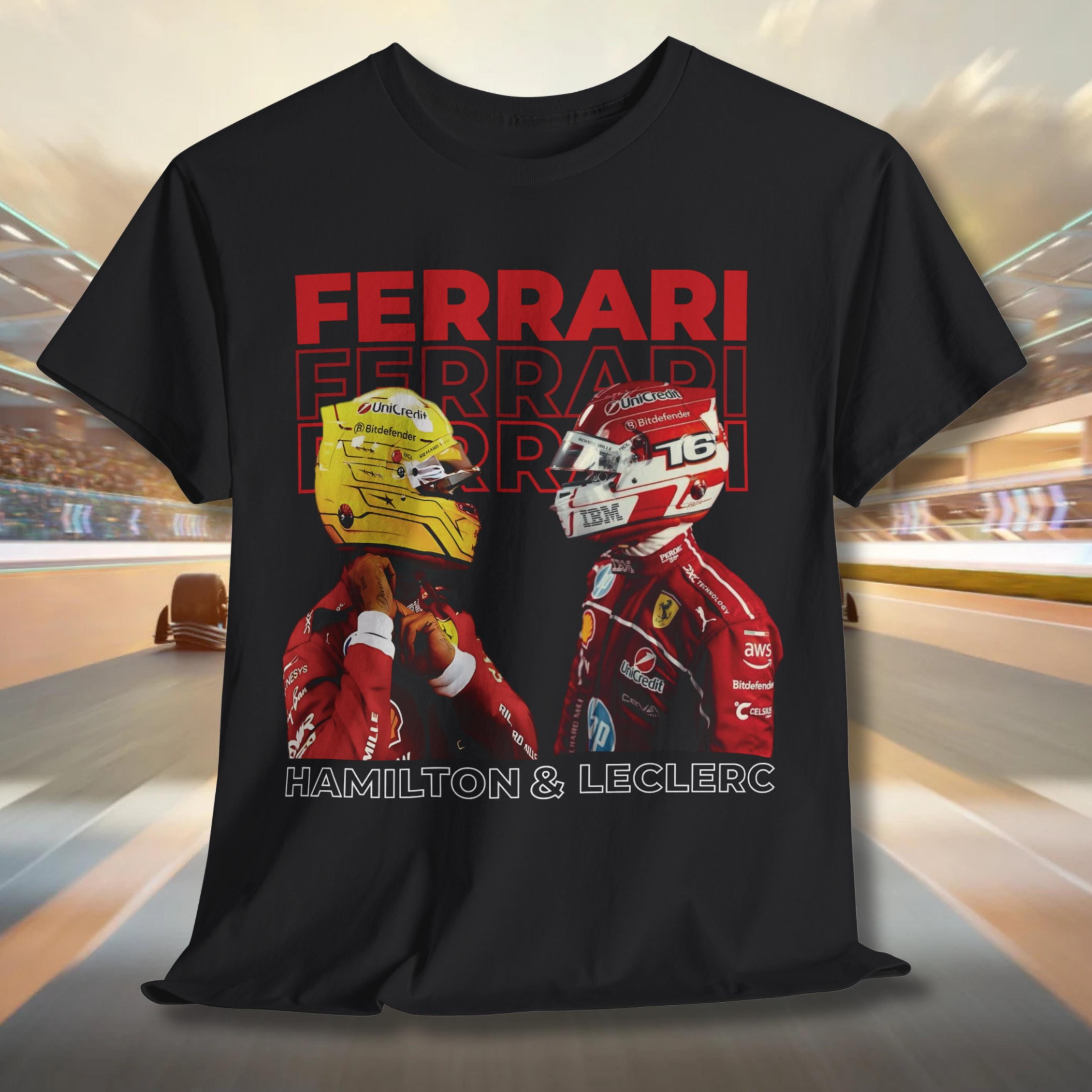 Ferrari 2025 T-Shirt Charles Leclerc Lewis Hamilton Racing Gift for Men ...