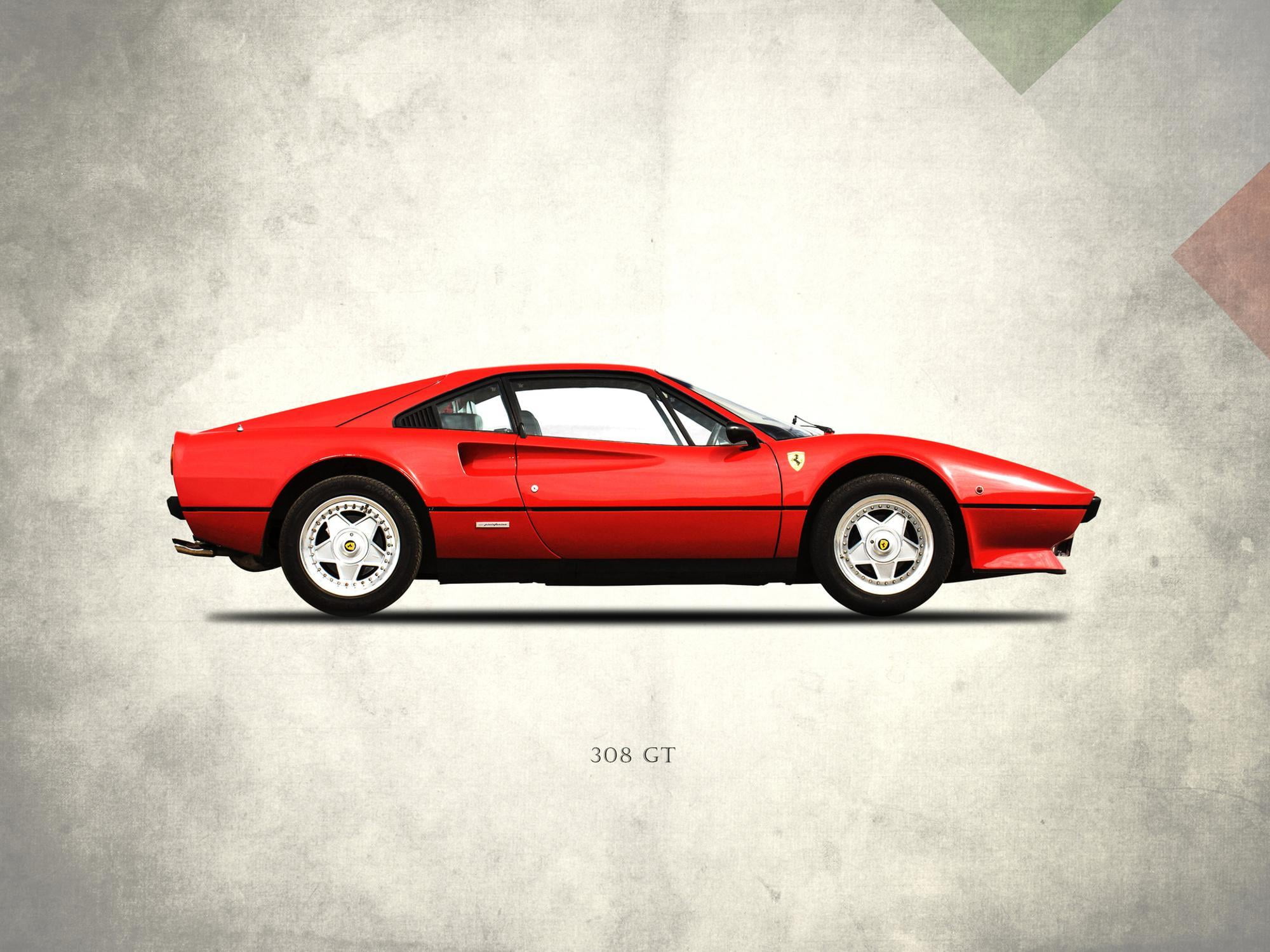 Art.com Ferrari 308GT Berlinetta 1977 Art Print by Mark Rogan, 32" x 24" - Walmart.com