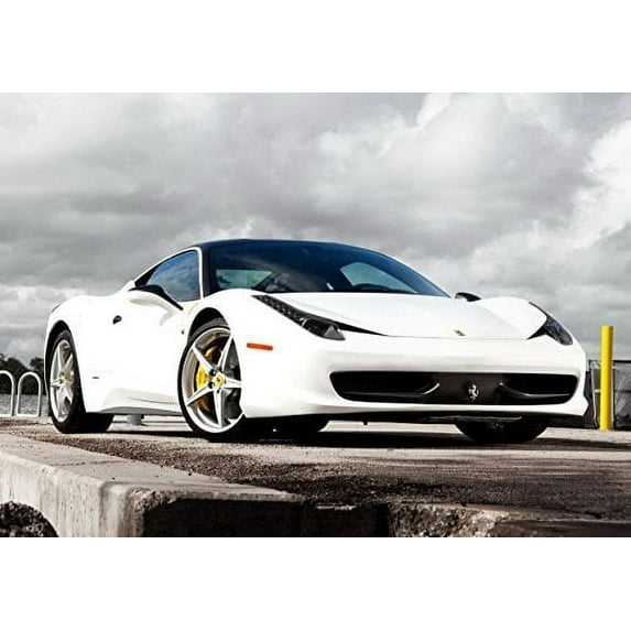 Ferrari 458 Italia White Edible Image Photo 1/4 Quarter Sheet Cake ...