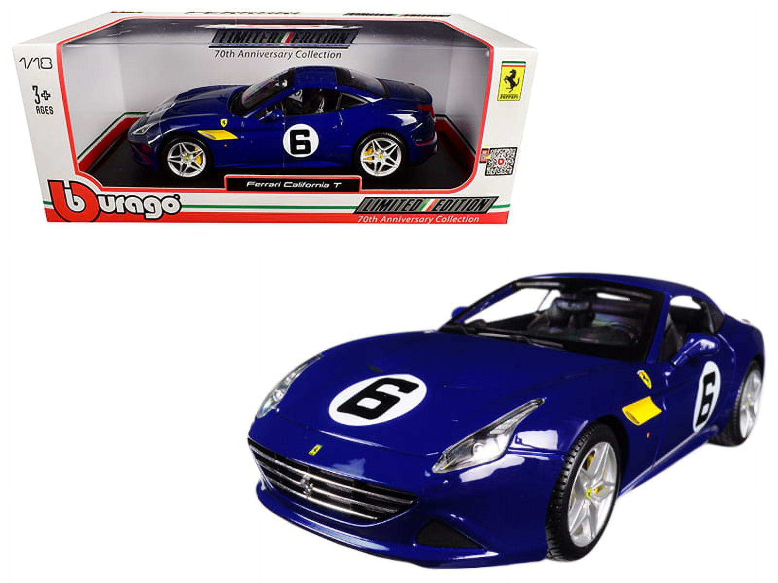 Ferrari California T Blue "Sunoco" #6 70th Anniversary 1/18 Diecast ...