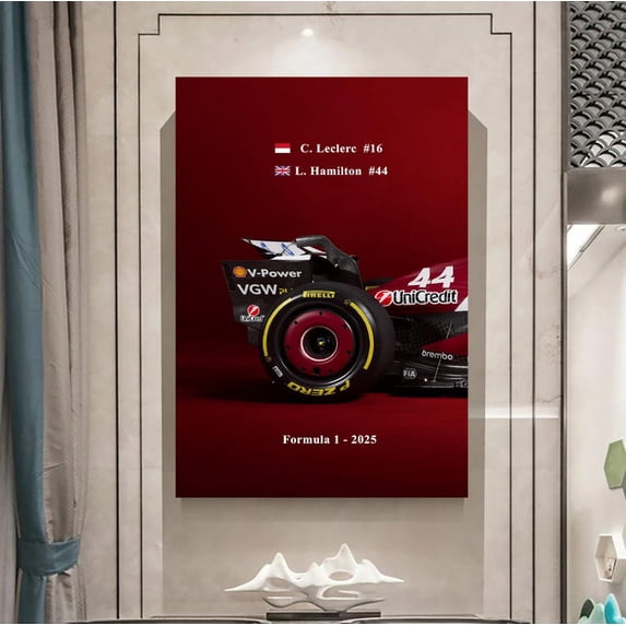 Ferrari F1 Canvas Print: Leclerc & Hamilton, Modern Formula 1 Wall Art ...