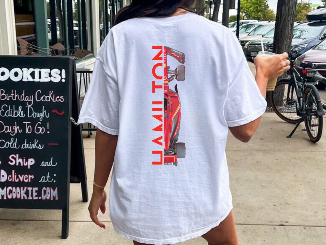 Ferrari F1 Lewis Hamilton Shirt, Hamilton 44 Tee, F1 Merch, Ferrari Tee ...