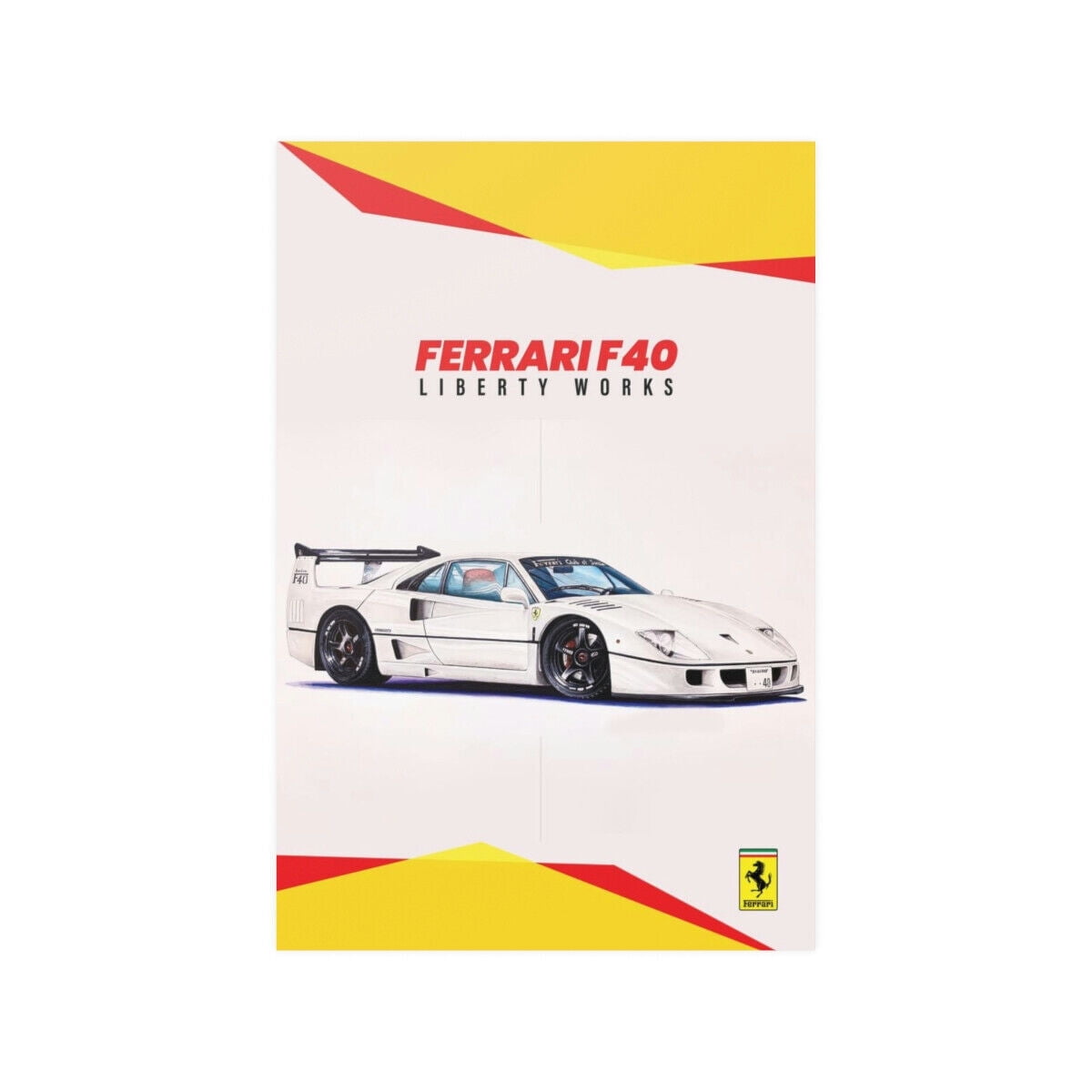 Ferrari F40 Liberty Works Edition Wall Poster 24x36 LB-WORKS F50 RWB ...