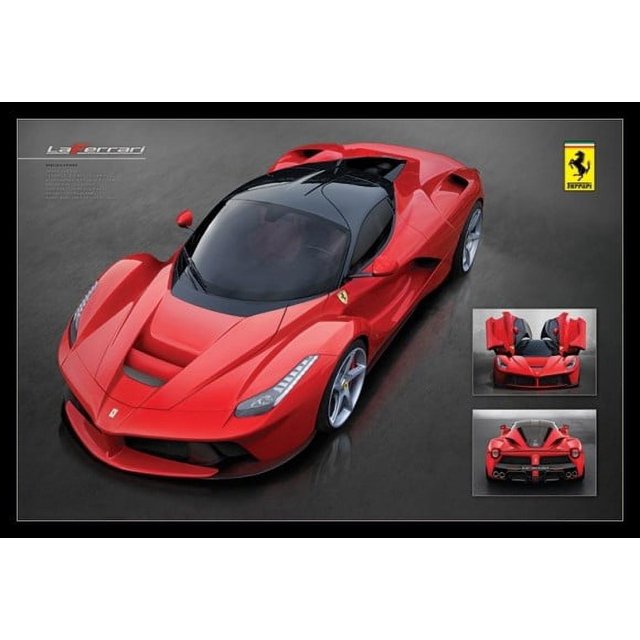 Ferrari - LaFerrari Laminated & Framed Poster (24 x 36) - Walmart.com