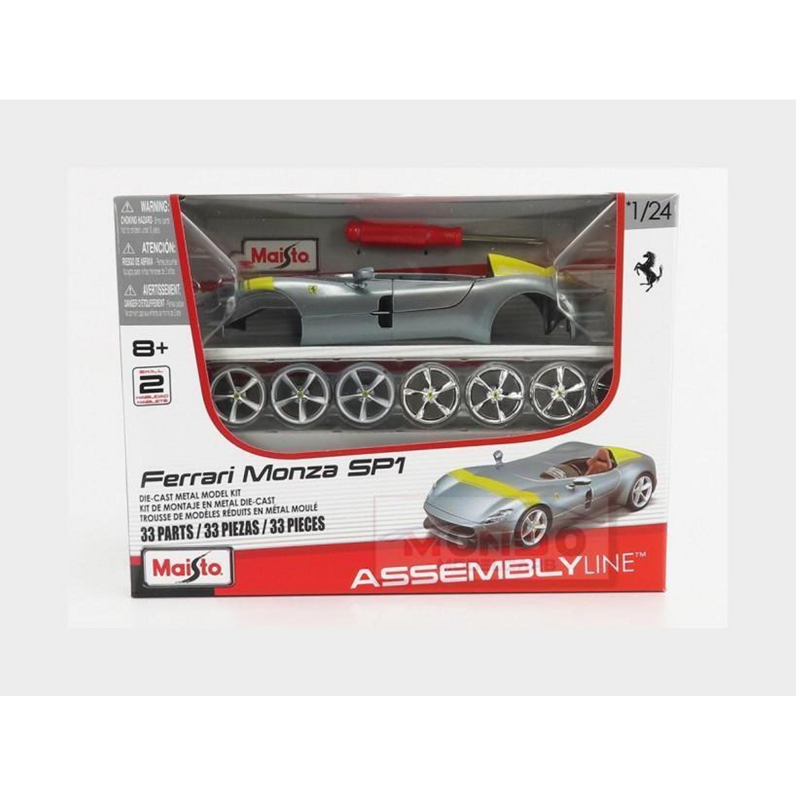 Ferrari Monza SP1 Car Kit [1:24 scale in Silver/Yellow] - Walmart.com