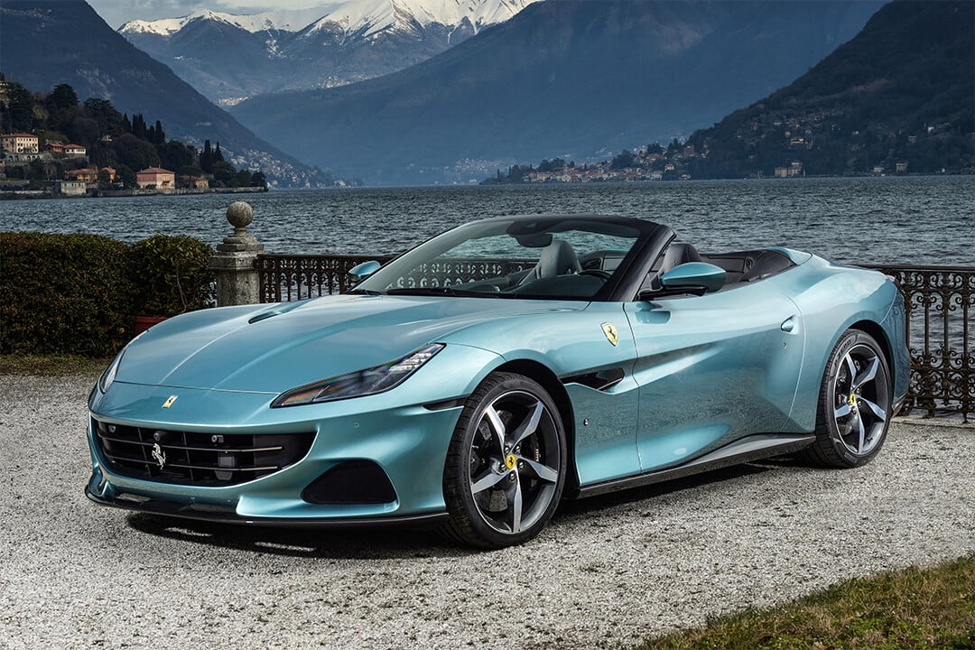 Ferrari Portofino M Blue Car Side View Art Home Decor - 24x36 Inch ...