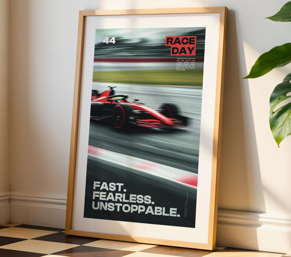 Ferrari Racing Car, Formula 1 Fast Motorsport Wall Art, F1 Speed ...