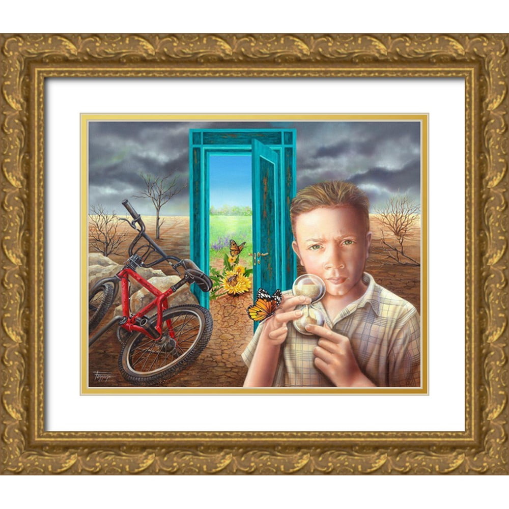 Ferraro 14x12 Gold Ornate Wood Framed with Double Matting Museum Art ...