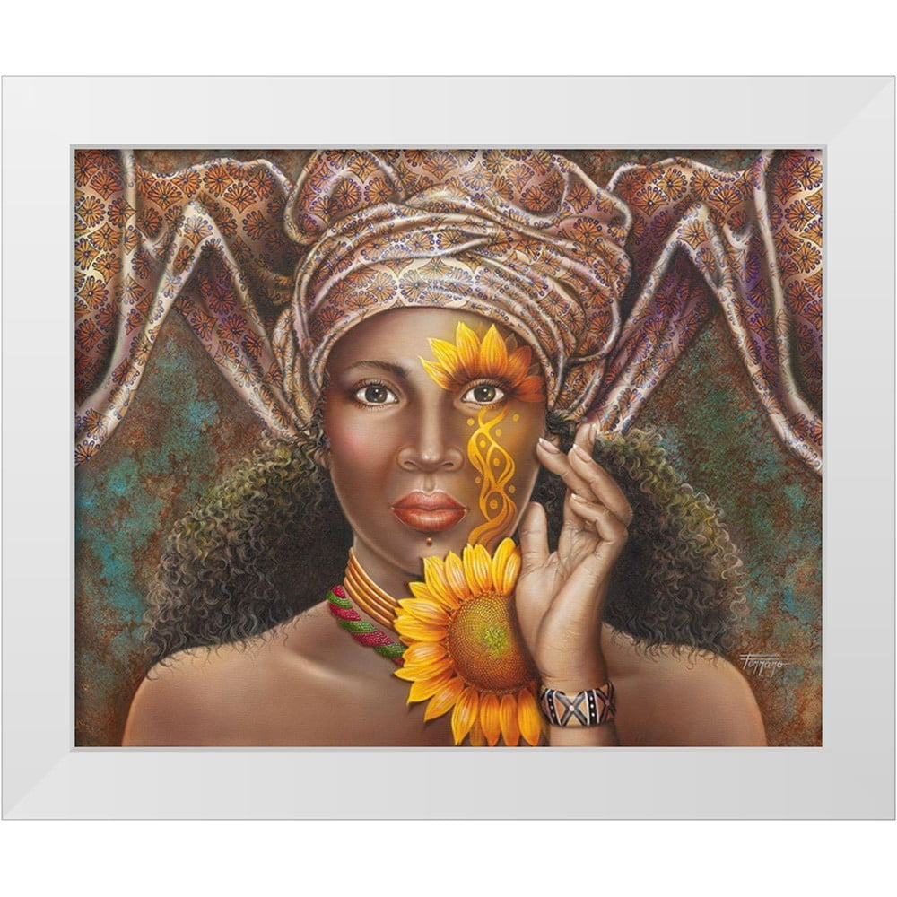 Ferraro 14x12 White Modern Wood Framed Museum Art Print Titled - Sun ...