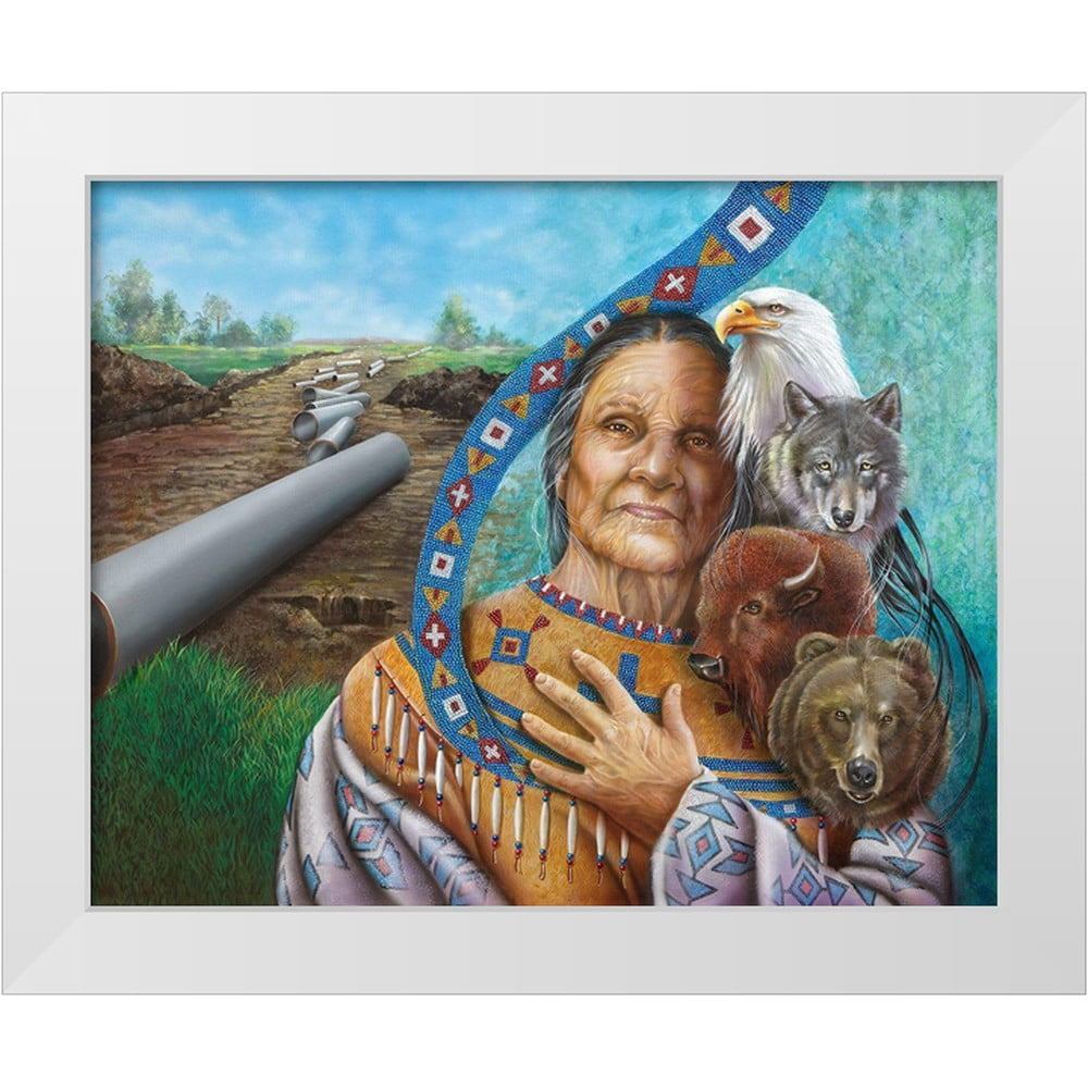 Ferraro 14x12 White Modern Wood Framed Museum Art Print Titled ...