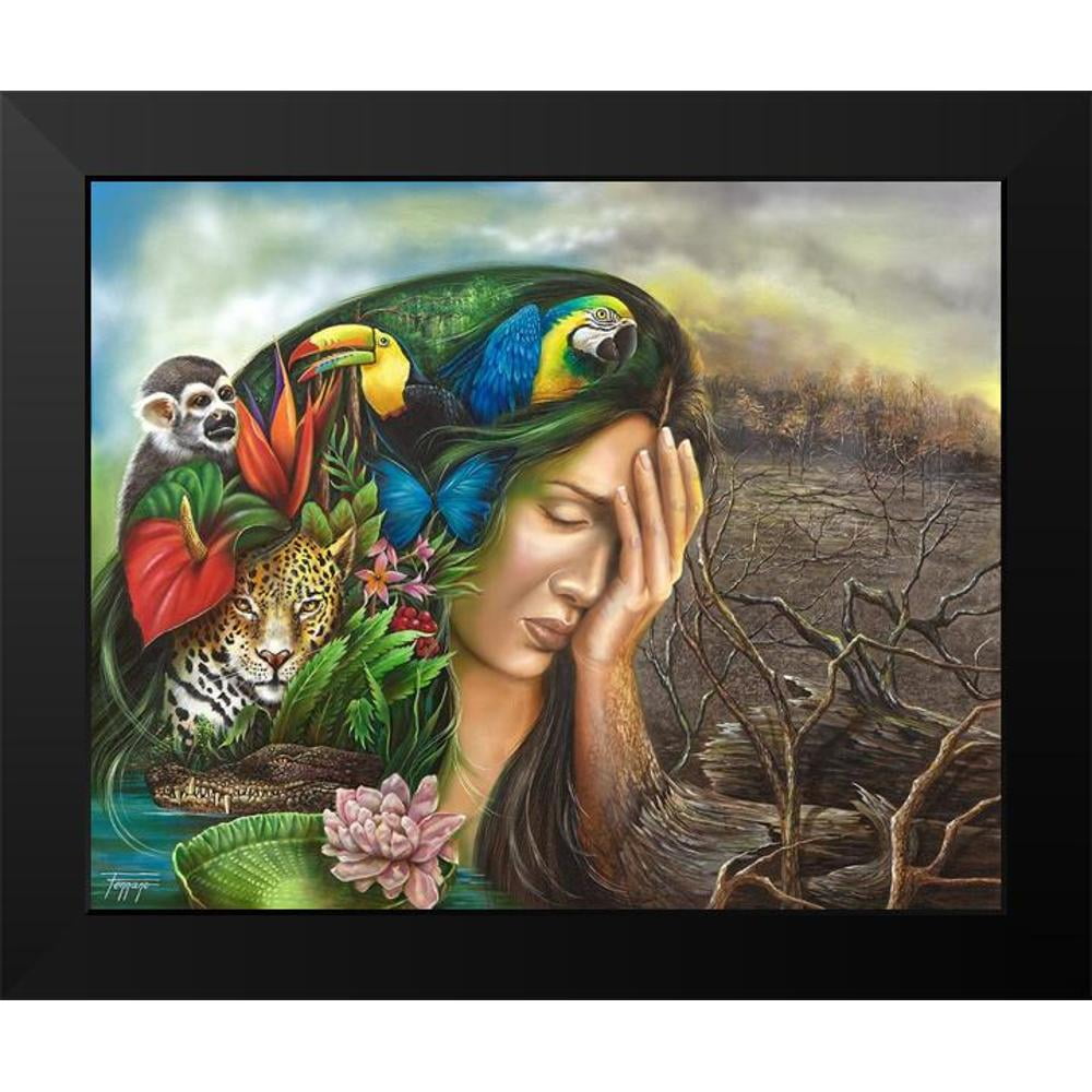 Ferraro 18x15 Black Modern Framed Museum Art Print Titled - Amazonia ...