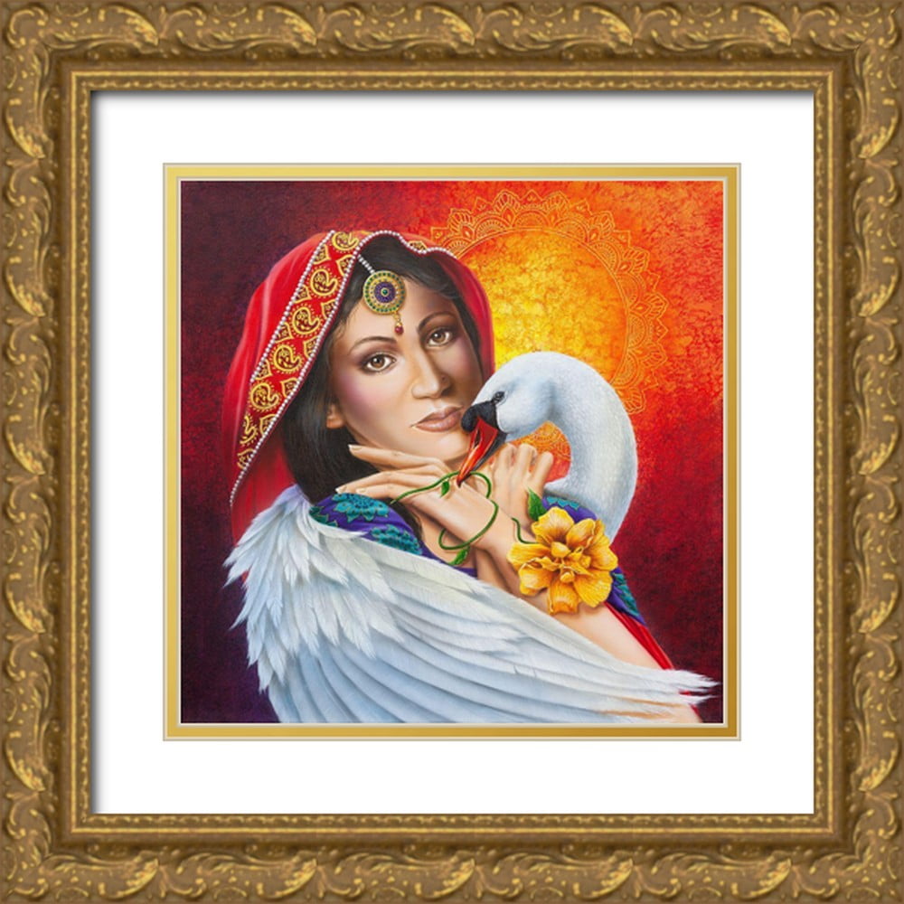 Ferraro 26x26 Gold Ornate Wood Framed with Double Matting Museum Art ...