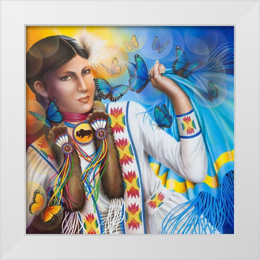 Ferraro 26x26 White Modern Wood Framed Museum Art Print Titled ...