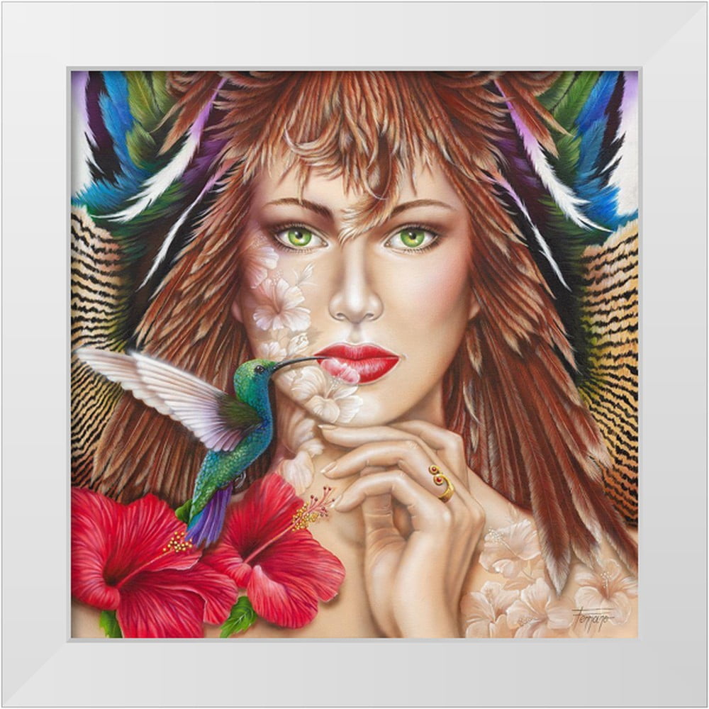 Ferraro 26x26 White Modern Wood Framed Museum Art Print Titled ...