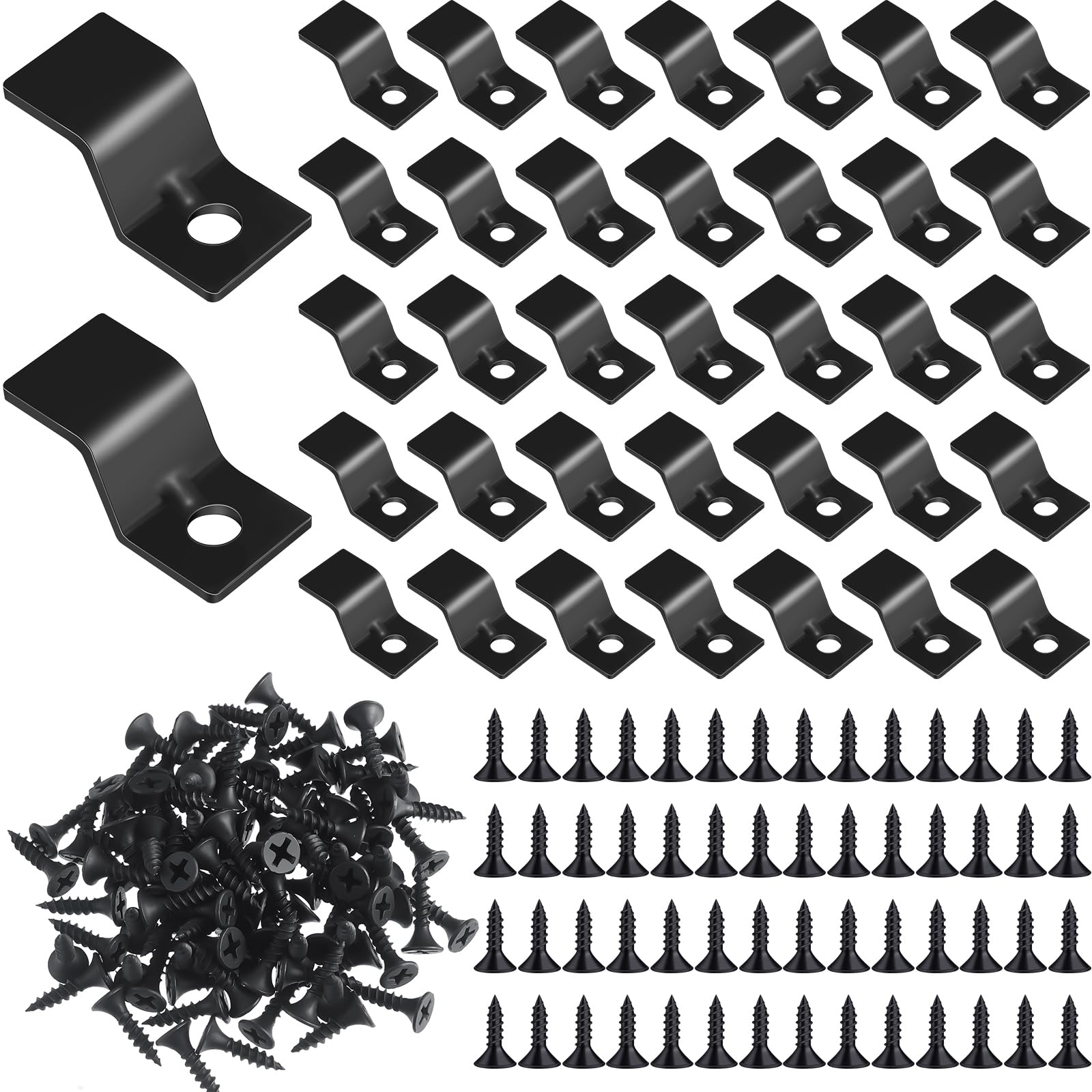 Ferraycle 200 Sets Table Top Fasteners with Screws Metal Z Clips for ...