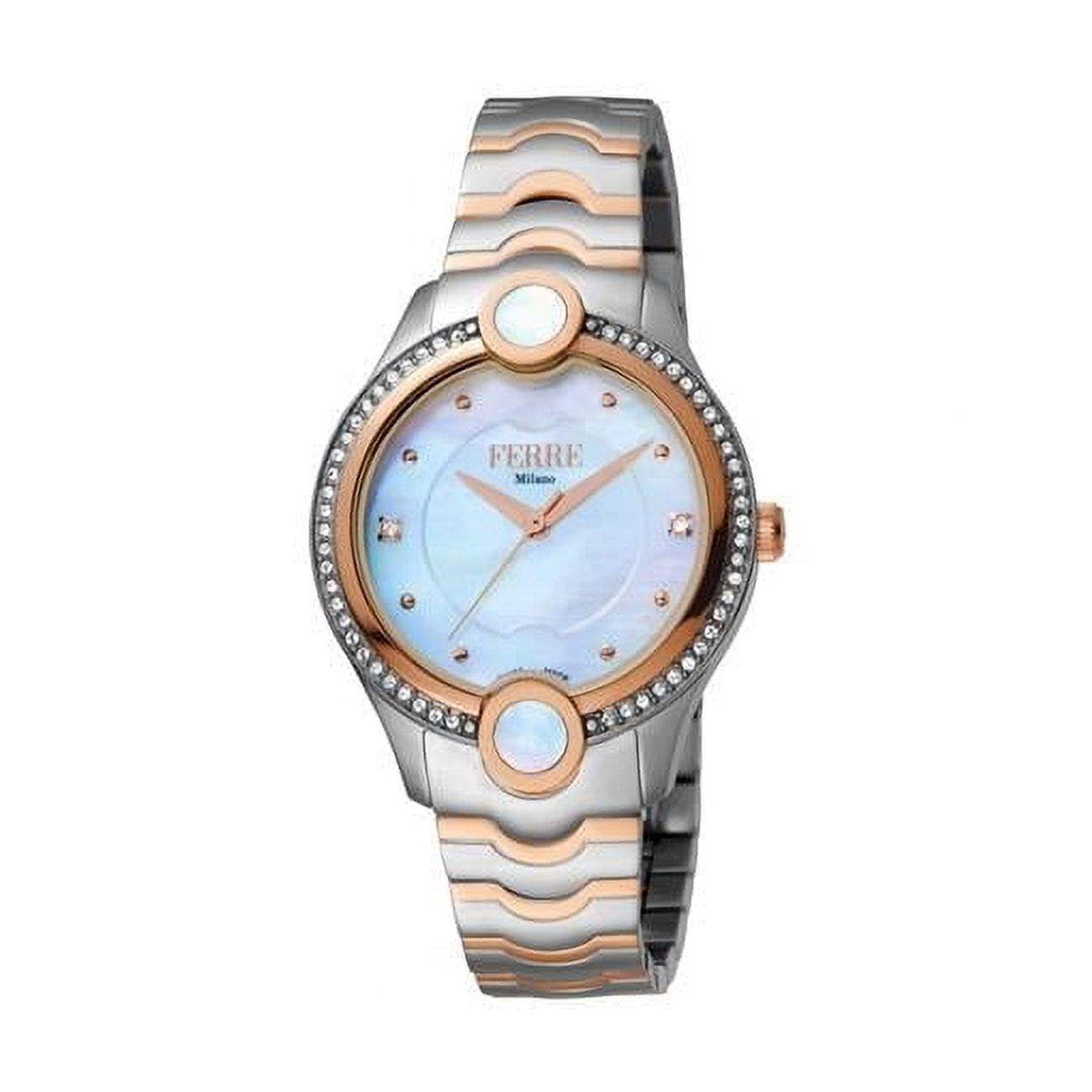 Ferre Milano FM1L082M0031 Womens Swiss Made Quartz Two Tone Gold ...