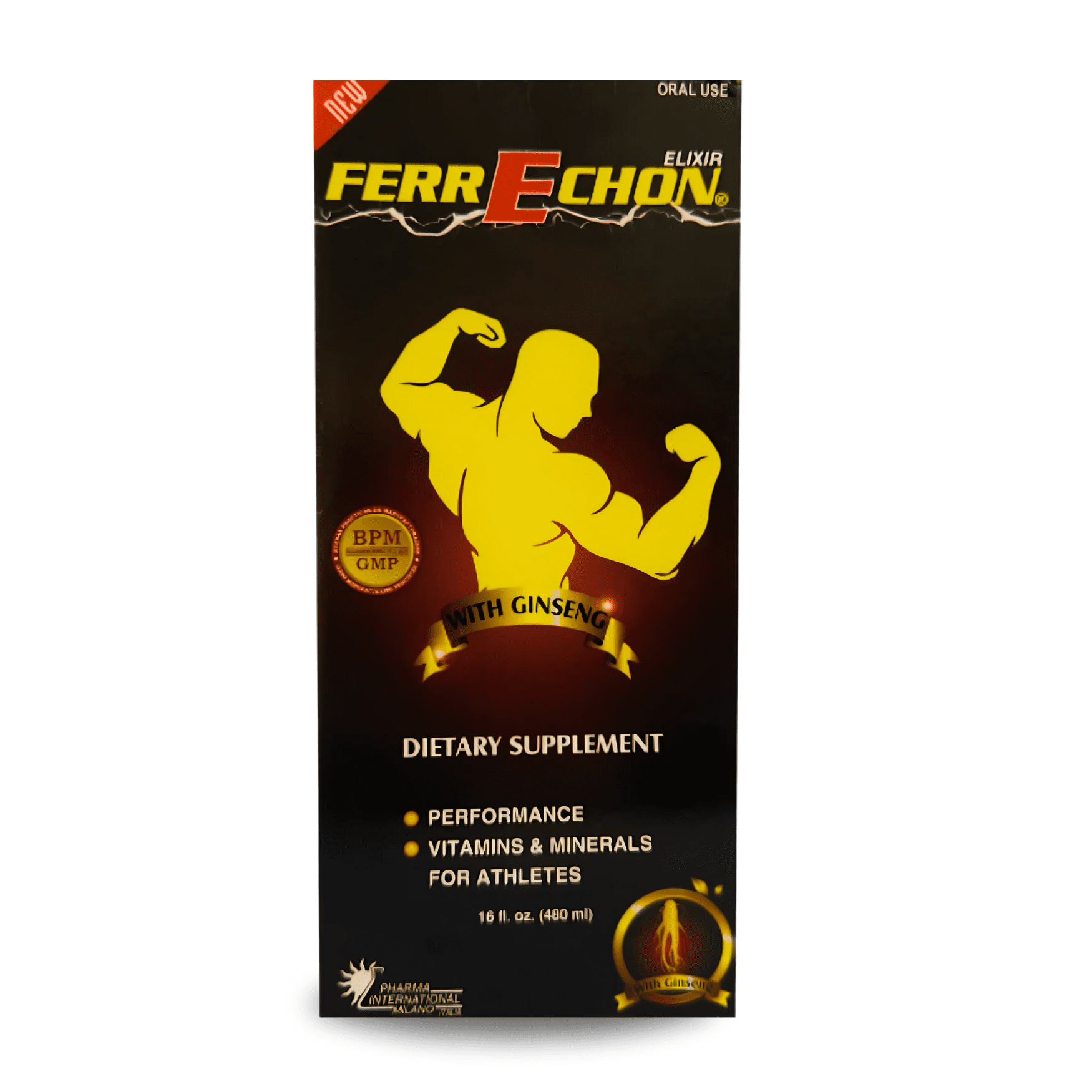 Ferrechon Performance Support Elixir – With Ginseng & Iron, 16 fl oz ...
