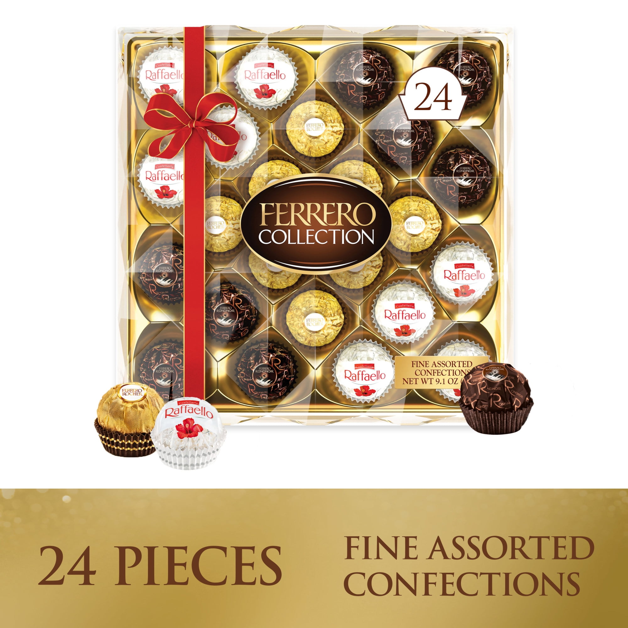 Ferrero Collection, Assorted Rocher Fancy Candy with Milk, Dark ...