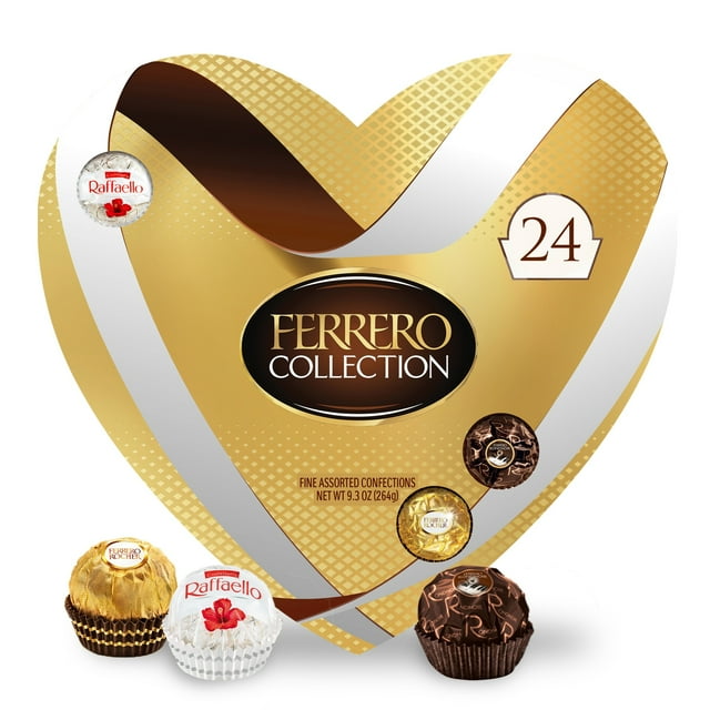 Ferrero Rocher Collection, Fine Hazelnut Milk Chocolates, 24 Count ...