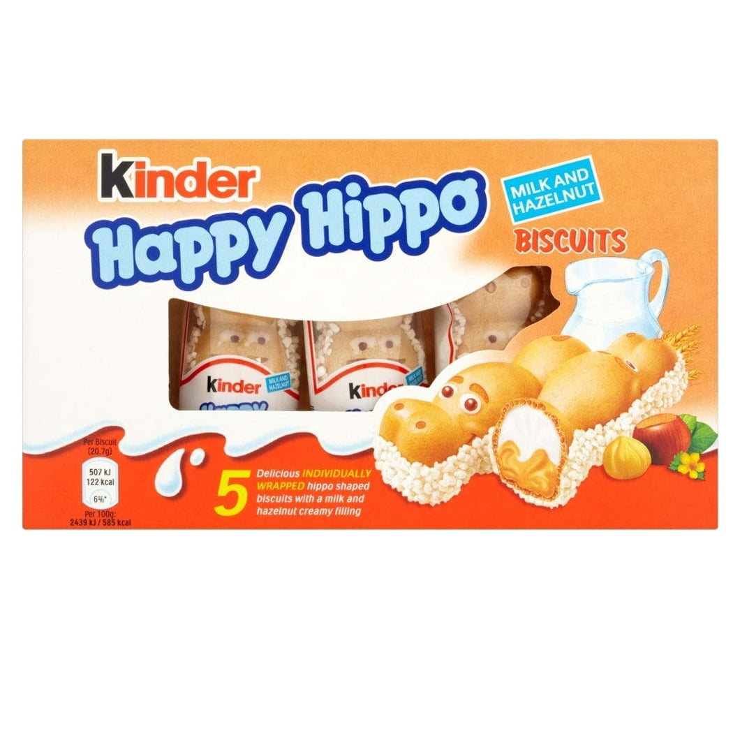 Ferrero Ferrero Kinder Happy Hippo Cacao Biscuits 5pcs, 3.62oz each ...