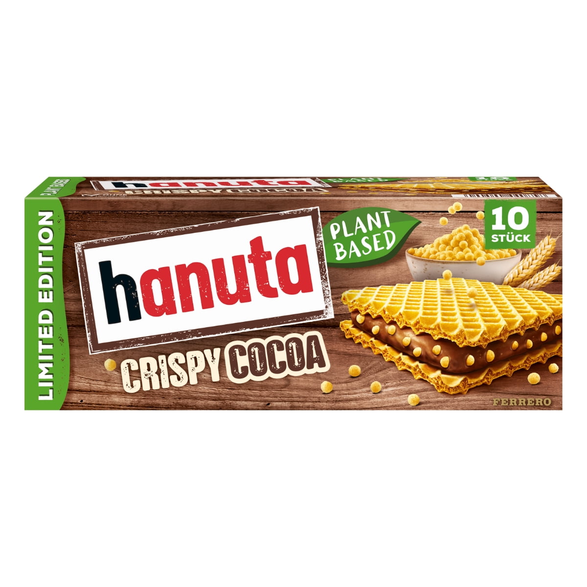 Ferrero Hanuta Wafers CRISPY COCOA -Plant Based- (10 Pcs Box) - Walmart.com
