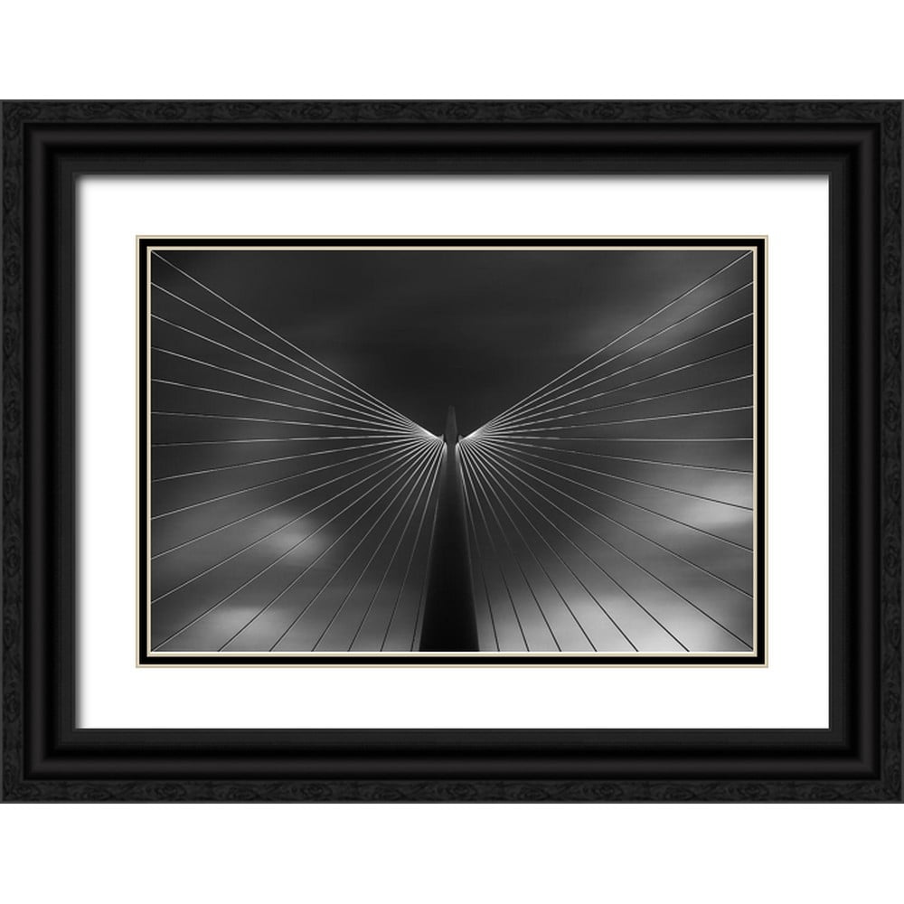 Ferrero, Ivan 24x17 Black Ornate Wood Framed with Double Matting Museum ...