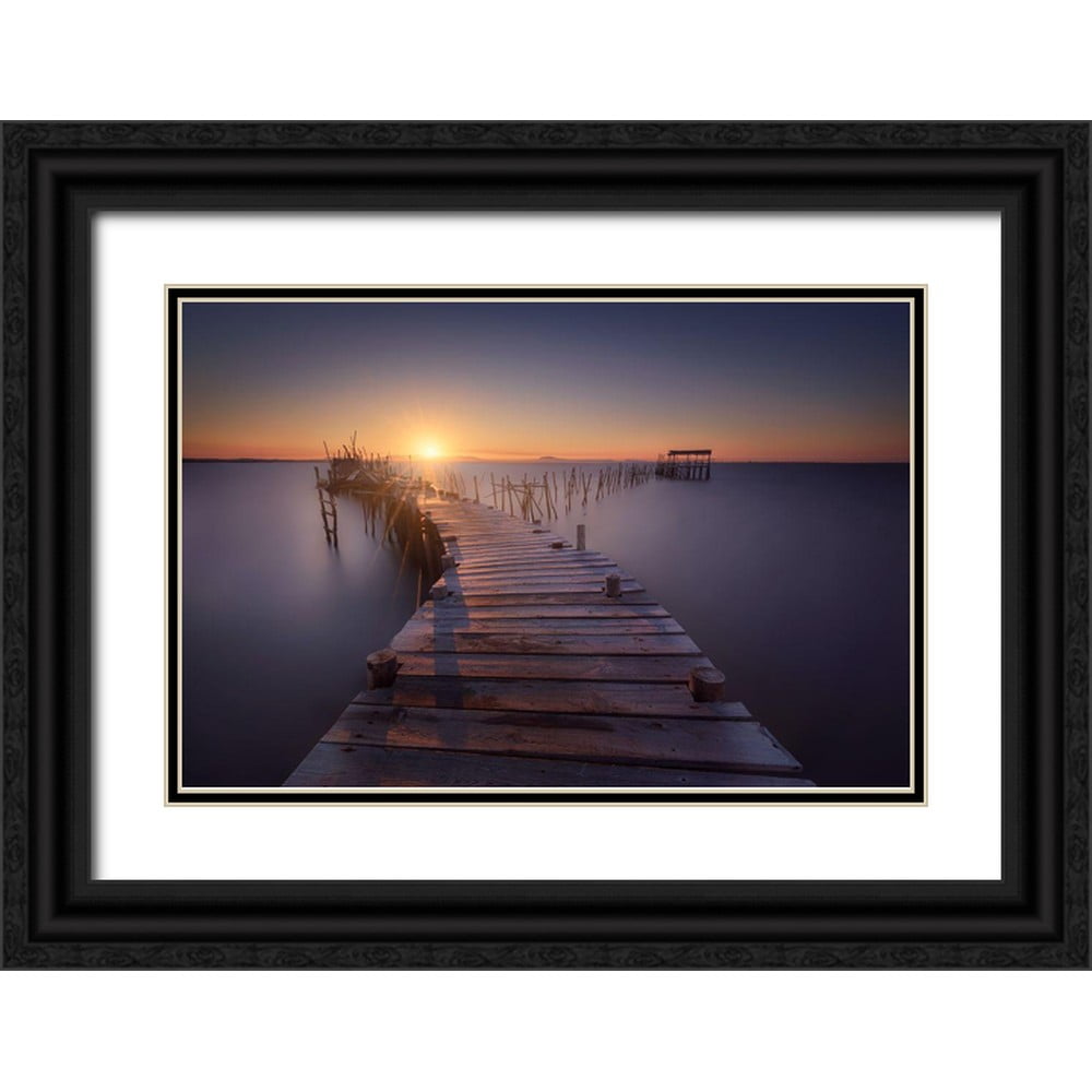 Ferrero, Ivan 32x23 Black Ornate Wood Framed with Double Matting Museum ...