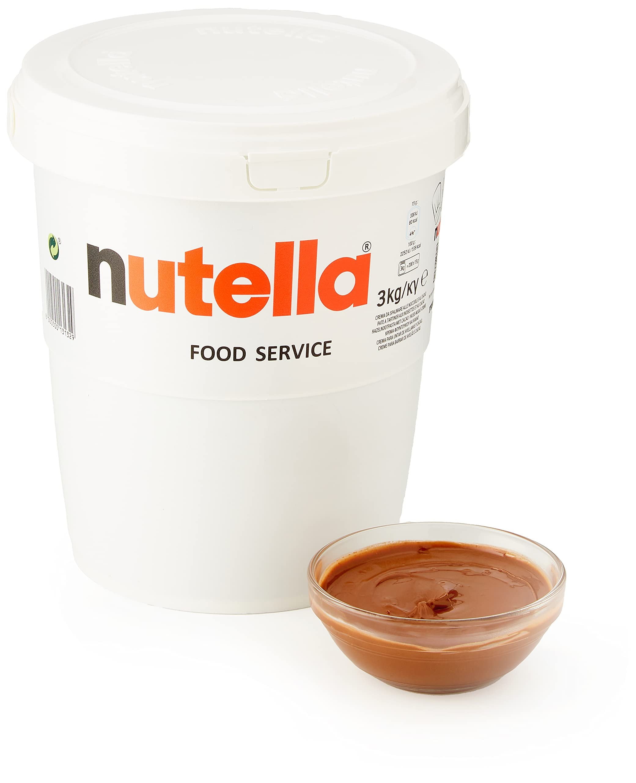Ferrero Nutella Chocolate Hazelnut Spread 6.6 Lbs 3kg Tub [The Original ...