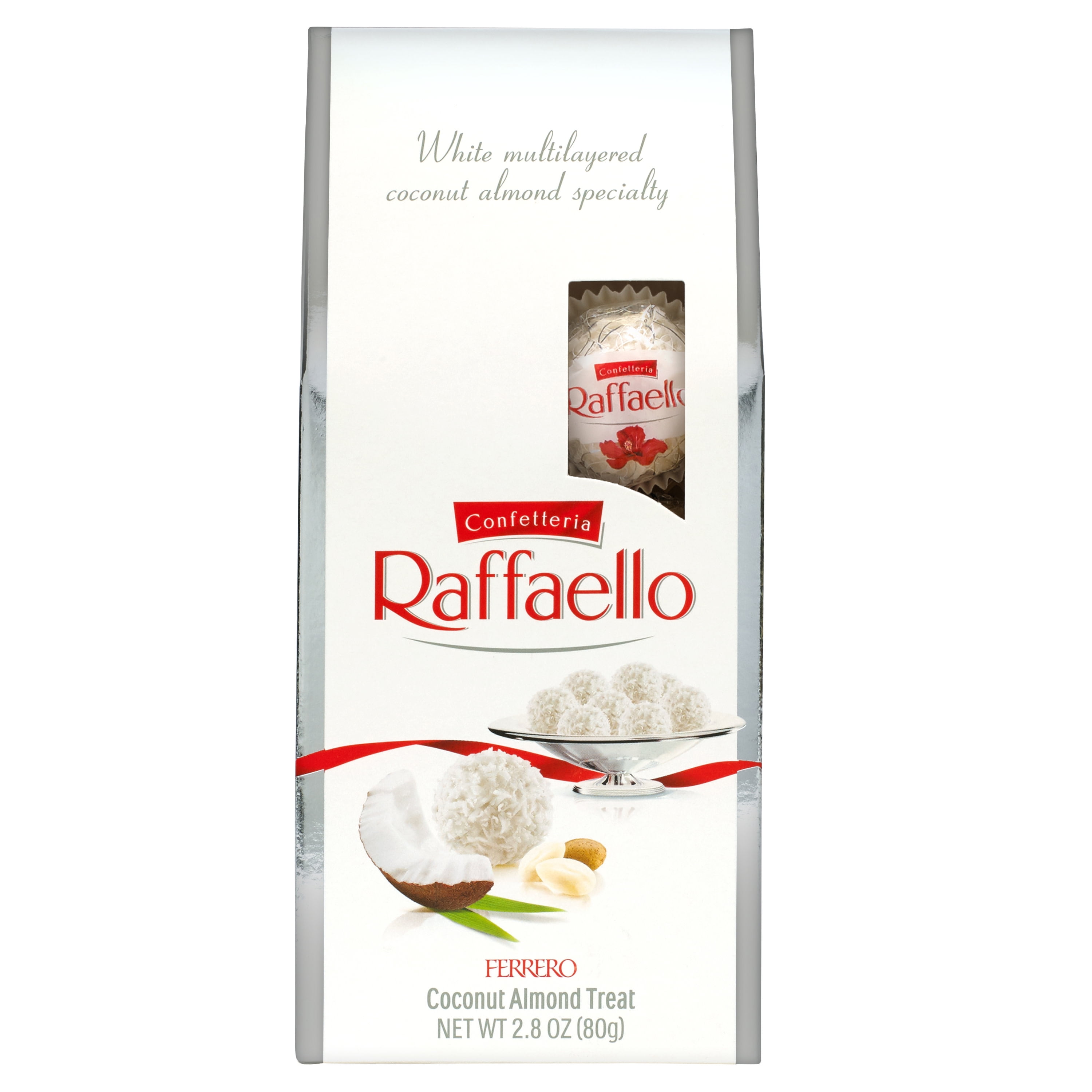 Ferrero Raffaello Almond Coconut Candy, 8 Count, Individually Wrapped ...