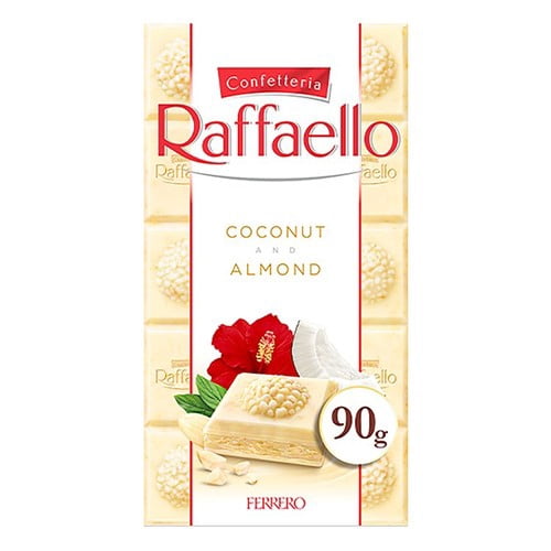Ferrero Raffaello White Chocolate and Coconut Bar 90g, British Import ...