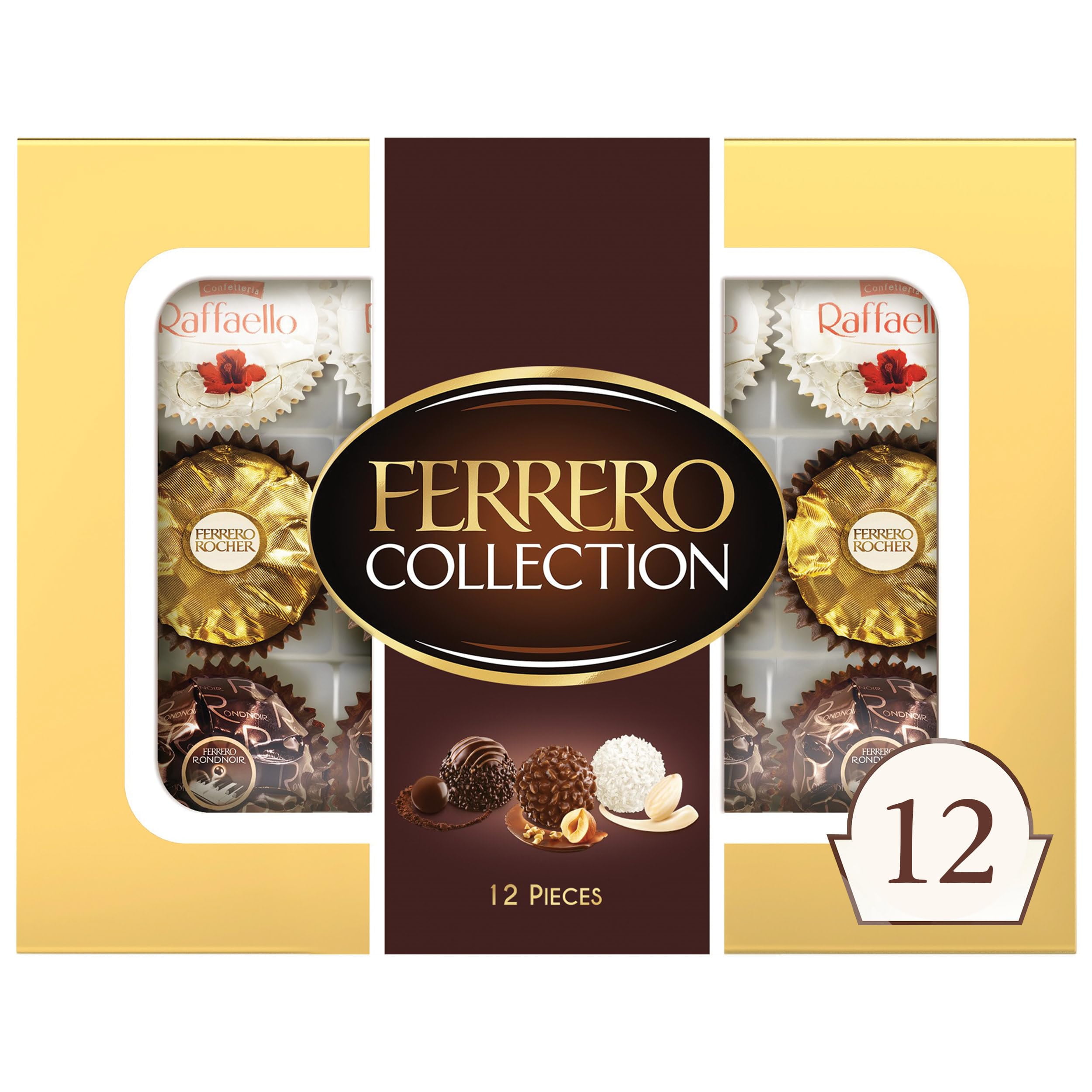 Ferrero Rocher, 12 Count, Premium Gourmet Assorted Hazelnut Milk ...
