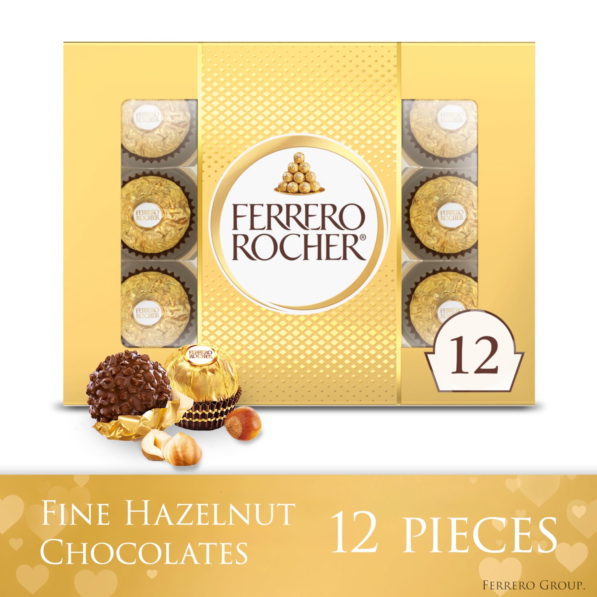 Ferrero Rocher 5.3oz: Premium Milk Chocolate Hazelnut Candy - Walmart.com