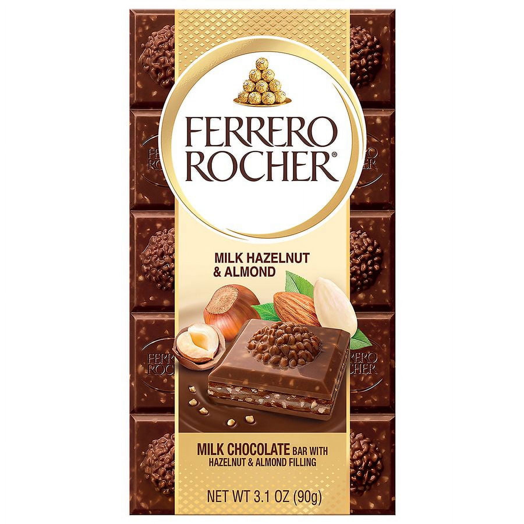 Ferrero Rocher Chocolate Tablet Milk Hazelnut & Almond 3.1 oz Pack of 2 ...