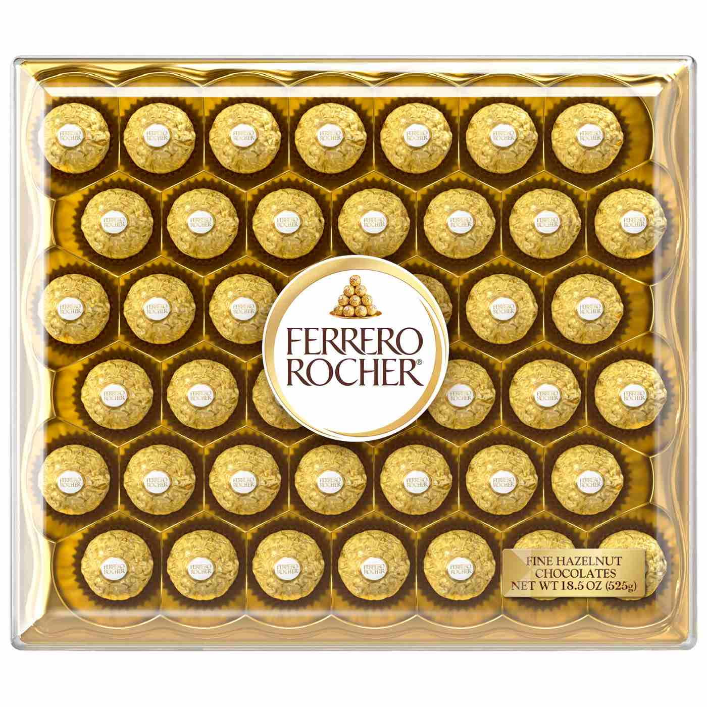 Ferrero Rocher Fine Hazelnut Chocolates, 42 pc - 18.5 oz- Pack of 2 ...
