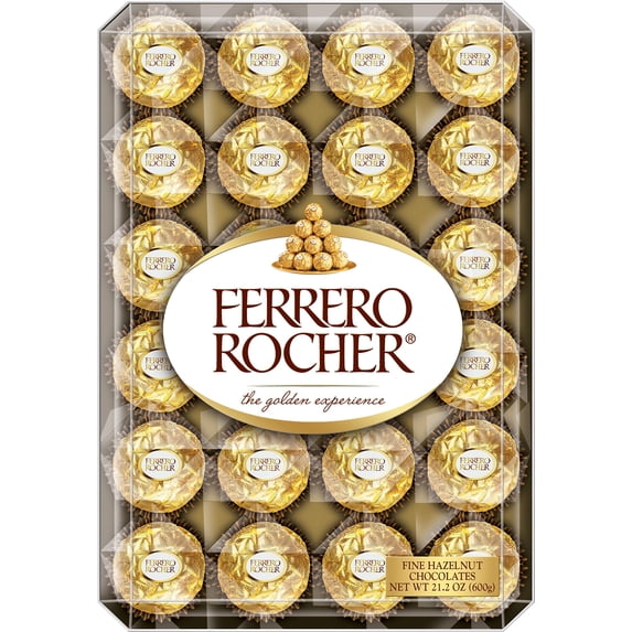 Ferrero Rocher Fine Hazelnut Chocolates, Golden Gift Box, 48 Count, 21. ...