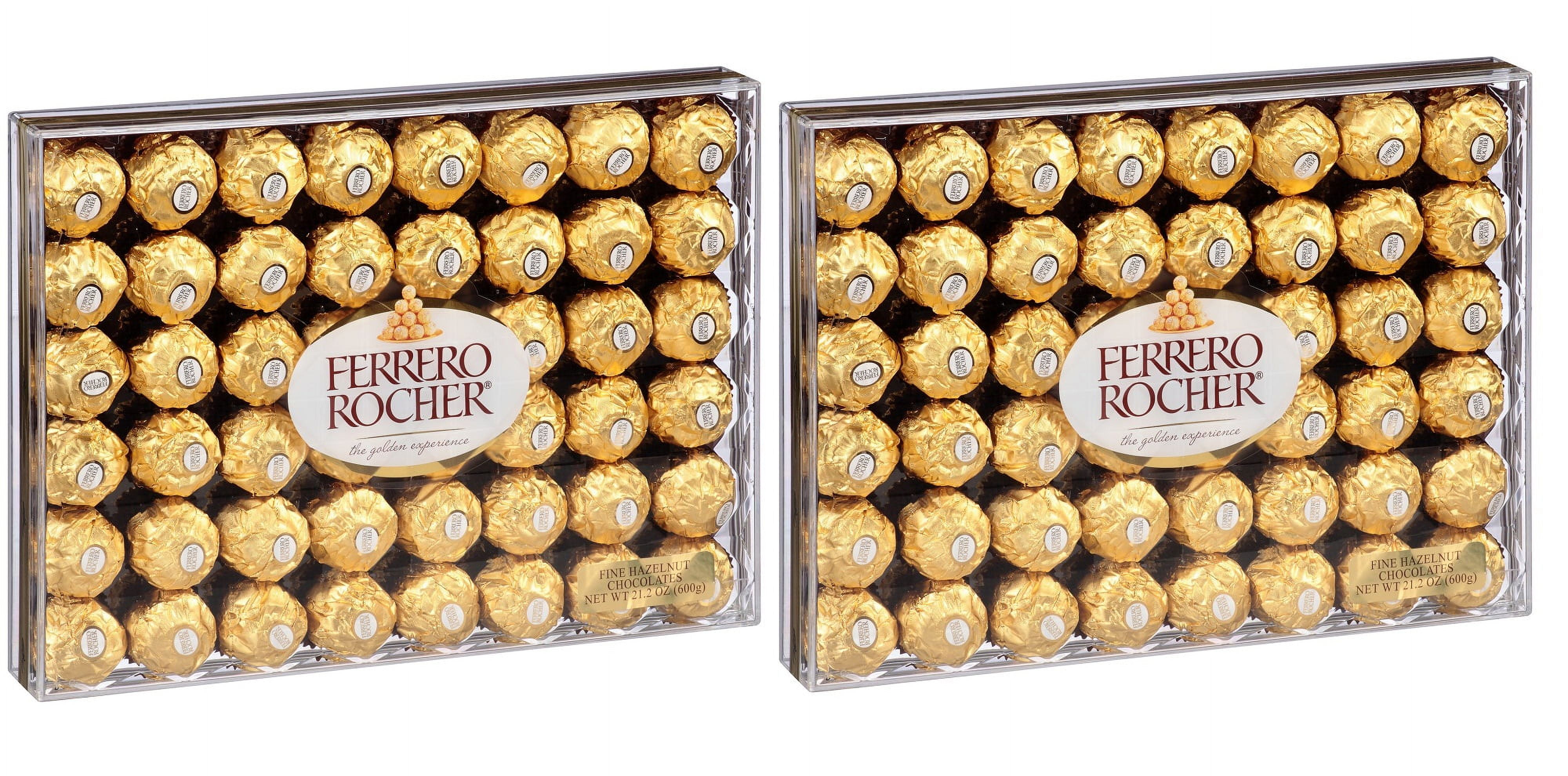 Ferrero Rocher Fine Hazelnut Chocolates - 48 Count (Pack of 2 ...