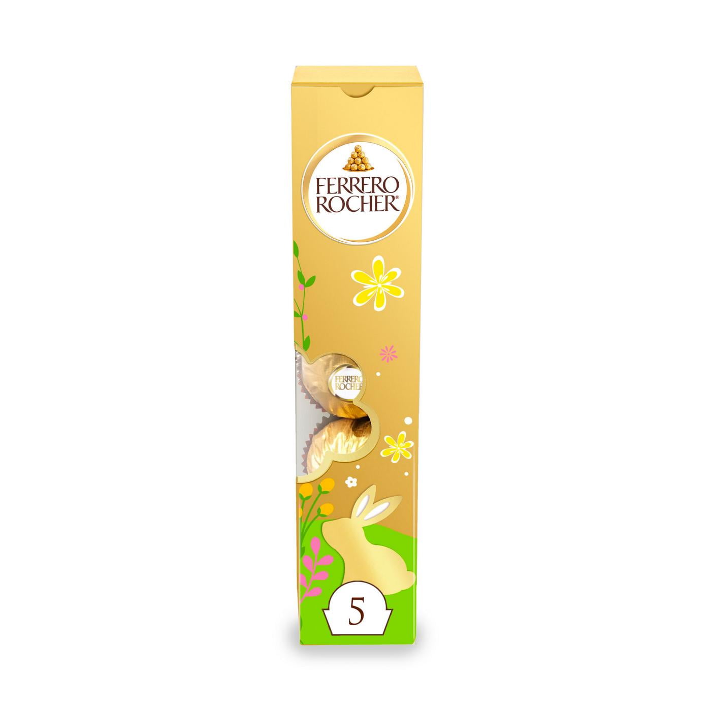 Ferrero Rocher Fine Hazelnut Chocolates Easter Gift Box, 5 pc - 2.25 oz ...