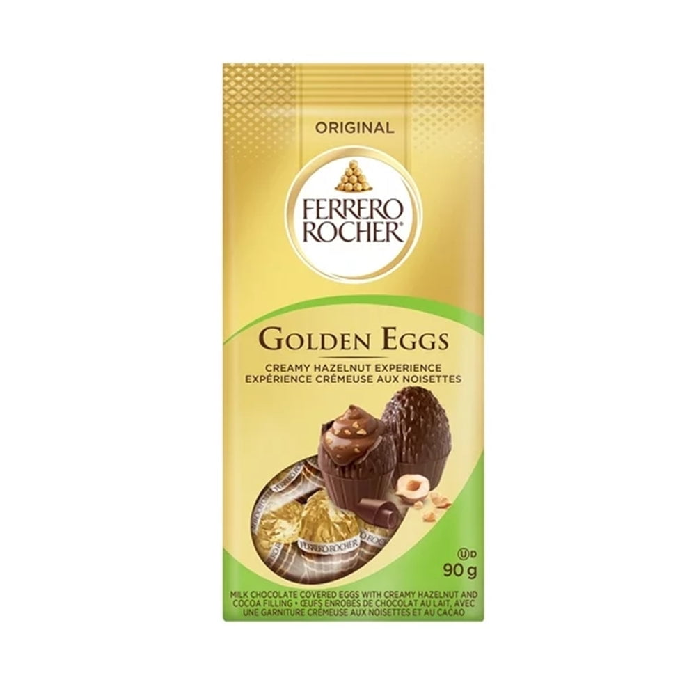 Ferrero Rocher Golden Eggs, Milk Chocolate with creamy Hazelnut, 90g/3. ...